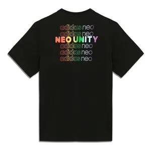 Adidas Neo Logo Print Short Sleeve T-shirt - Black