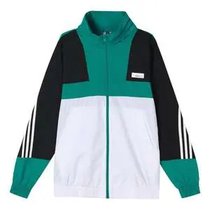 Adidas Neo Colorblock Windbreaker Jacket - Whitegreenmulti-color