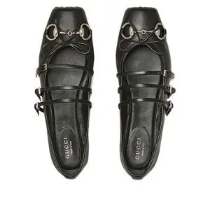 Gucci Horsebit Ballet Flats - Black