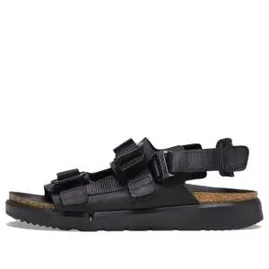 BIRKENSTOCK Shinjuku Leather And Textile Sandals - Black