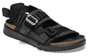 BIRKENSTOCK Shinjuku Leather And Textile Sandals - Black