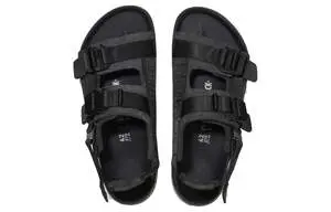 BIRKENSTOCK Shinjuku Leather And Textile Sandals - Black
