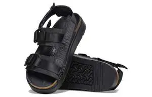 BIRKENSTOCK Shinjuku Leather And Textile Sandals - Black