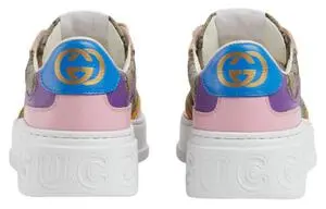 Gucci Gg Monogram Low Top Sneakers - Beige/ebony