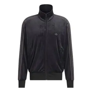 Adidas Firebird Velour Track Jacket - Black