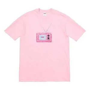 Supreme Ss18 Tv Tee Light Printing Short Sleeve - Pink