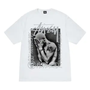 StÜssy X Metalheadz Logo Ss24 T-shirt 'white - White/black