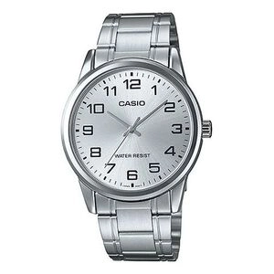 Casio Stainless Steel Analog Watch With Silvery Dial - Multi-color