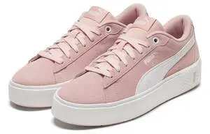 PUMA Smash Platform V2 Suede "peachskin" Sneakers - Pink/blue