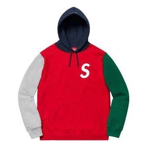 Supreme Colorblocked Hooded Sweatshirt - Red
