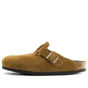 BIRKENSTOCK Boston Suede Clogs - Mink
