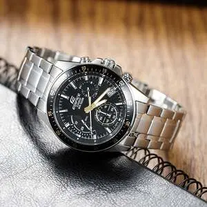 Casio Edifice Stainless Steel Chronograph Watch - Black