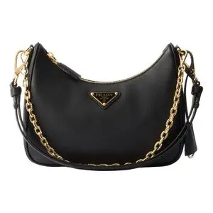 Prada Re-edition Saffiano Leather Bag - Black