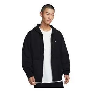 Nike Solo Swoosh Full-zip Fleece Hoodie - Black