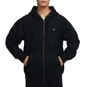 Nike Solo Swoosh Full-zip Fleece Hoodie - Black