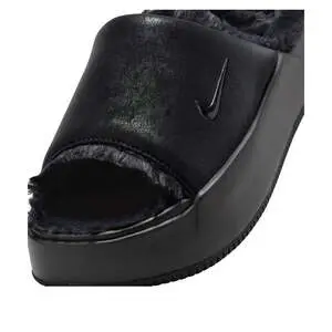 Nike Calm Elevation Fur Slides - Black