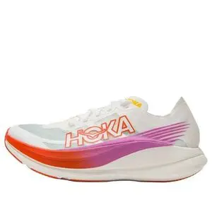 Hoka One One Rocket X 2 Athletic Sneakers - Frost/lava