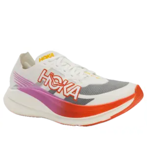 Hoka One One Rocket X 2 Athletic Sneakers - Frost/lava
