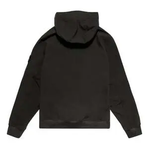 Stone Island Badge Logo Hooded Jacket - Black