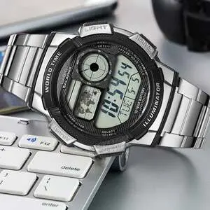 Casio Stainless Steel Strap Digital Watch