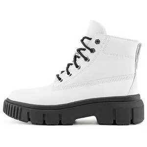 Timberland Greyfield Leather Lace-up Boots - White/black