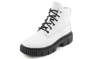 Timberland Greyfield Leather Lace-up Boots - White/black