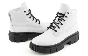 Timberland Greyfield Leather Lace-up Boots - White/black