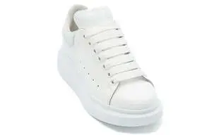 Alexander McQueen Oversized Glitter Heel Sneakers - White/silver