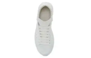 Alexander McQueen Oversized Glitter Heel Sneakers - White/silver