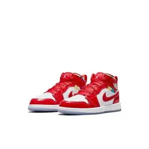 JORDAN 1 Mid Se "barcelona Sweater" Sneakers - Red/white