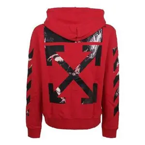 Off-White Painting" Hoodie - Red