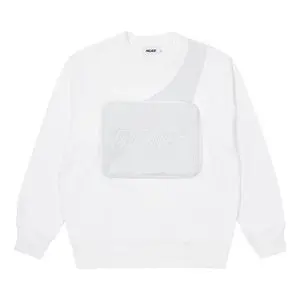PALACE Crewneck Sweatshirt With Chest Pocket - White