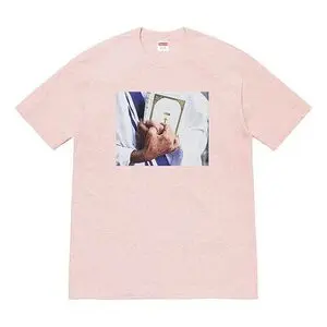 Supreme Supreme Fw19 Week 7 Bible Tee Printing Short Sleeve Unisex Pink Light Pink
