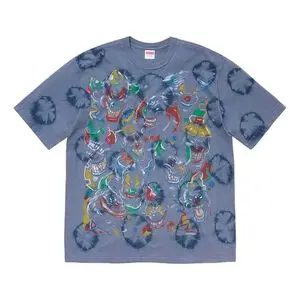 Supreme Fw19 Week 17 Clowns Tee Clown Printing Short Sleeve Navy - Blue