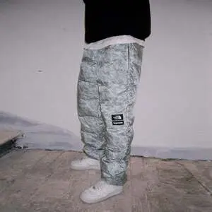 Supreme Fw19 Week 18 X The North Face Paper Print Nuptse Pant