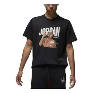JORDAN Ok Logo T-shirt 'black - Black/multi-color