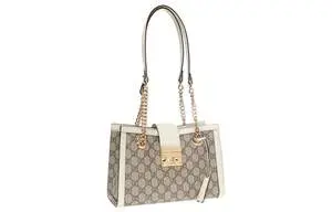 Gucci Padlock Chain Handbag - Cream