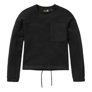 Timberland Bold Beginnings Mix Media Crewneck Sweater - Black