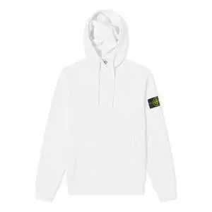 Stone Island Garment Dyed Popover Hoodie - White