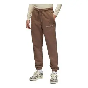 JORDAN Wordmark Fleece Sweatpants - Brown