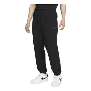 Nike Solo Swoosh French Terry Trousers - Black