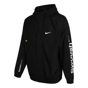 Nike Alphabet Logo Printing Woven Hooded Jacket - Default Color