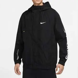 Nike Alphabet Logo Printing Woven Hooded Jacket