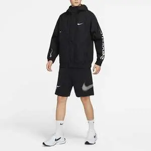 Nike Alphabet Logo Printing Woven Hooded Jacket - Default Color