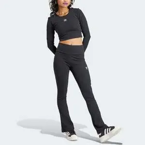 Adidas Essentials Rib Flared Pant - Black