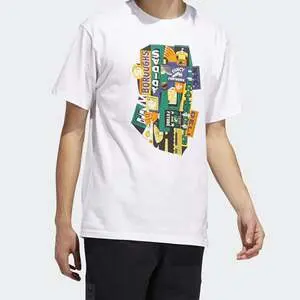 Adidas Originals Pattern Logo Printing Short Sleeve