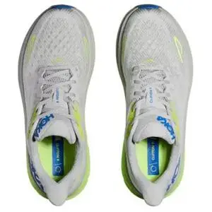 Hoka One One Clifton Wide Athletic Sneakers - Grey/blue/green