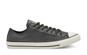 CONVERSE Chuck Taylor All Star Tumbled Leather Low Top Sneakers - Gray/white