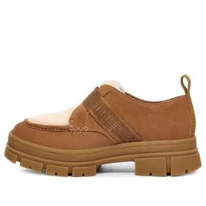 UGG Ashton Suede Moc Toe Shoes - Chestnut/white