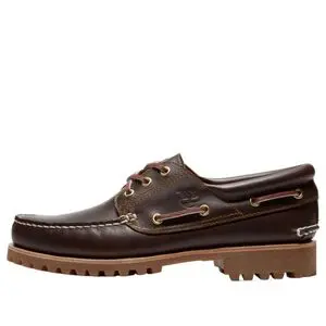 Timberland Timberland Authentic 3-Eye Lug Handsewn Boat Shoe Brown